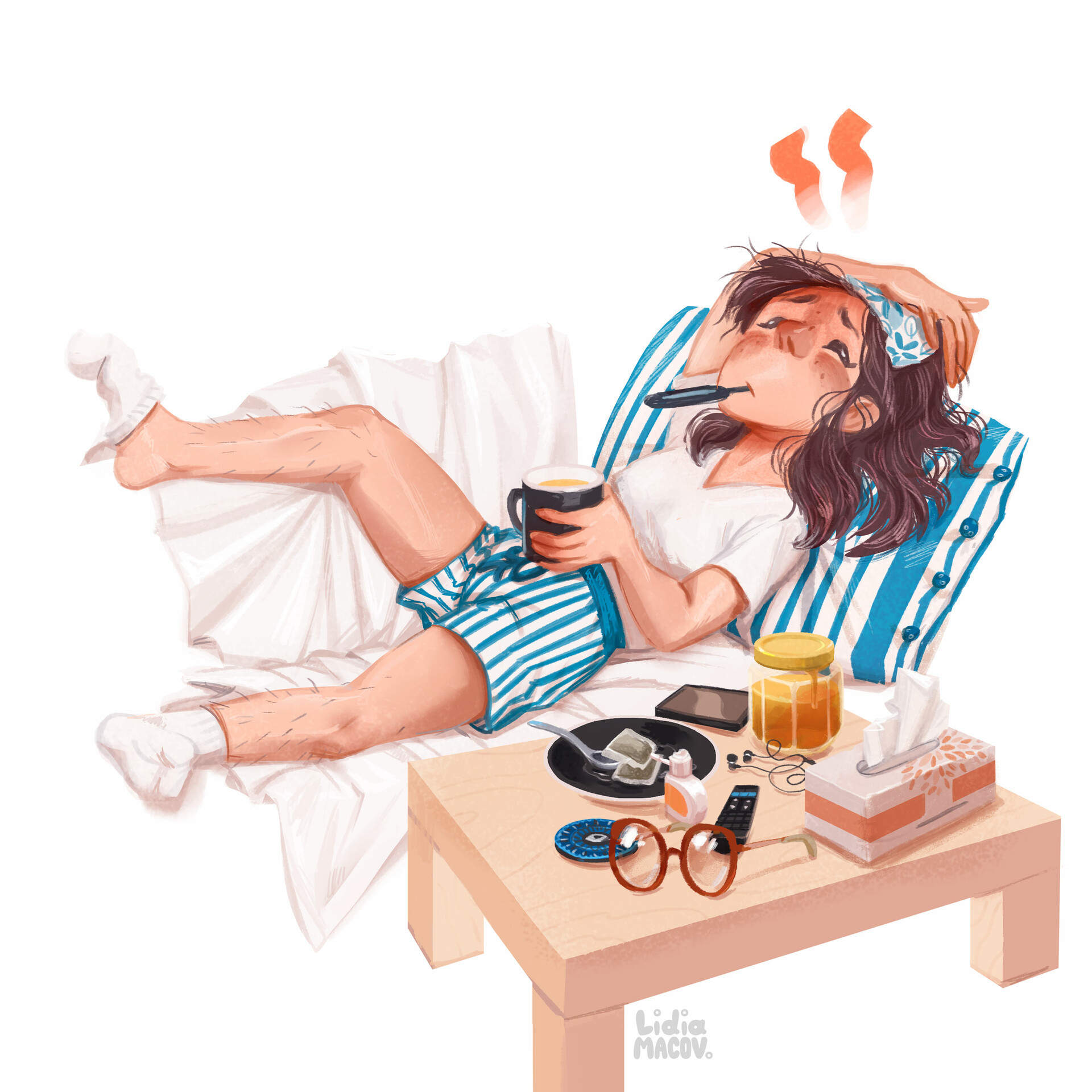 Mandatory post travel flu by Lidia Macov | Scrolller