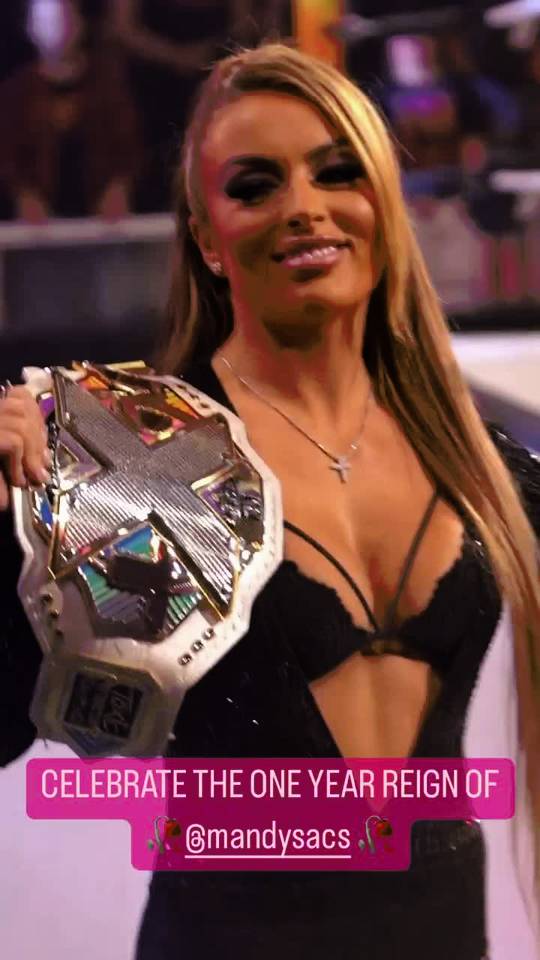 Mandy looking great for her one year title reign celebration | Scrolller