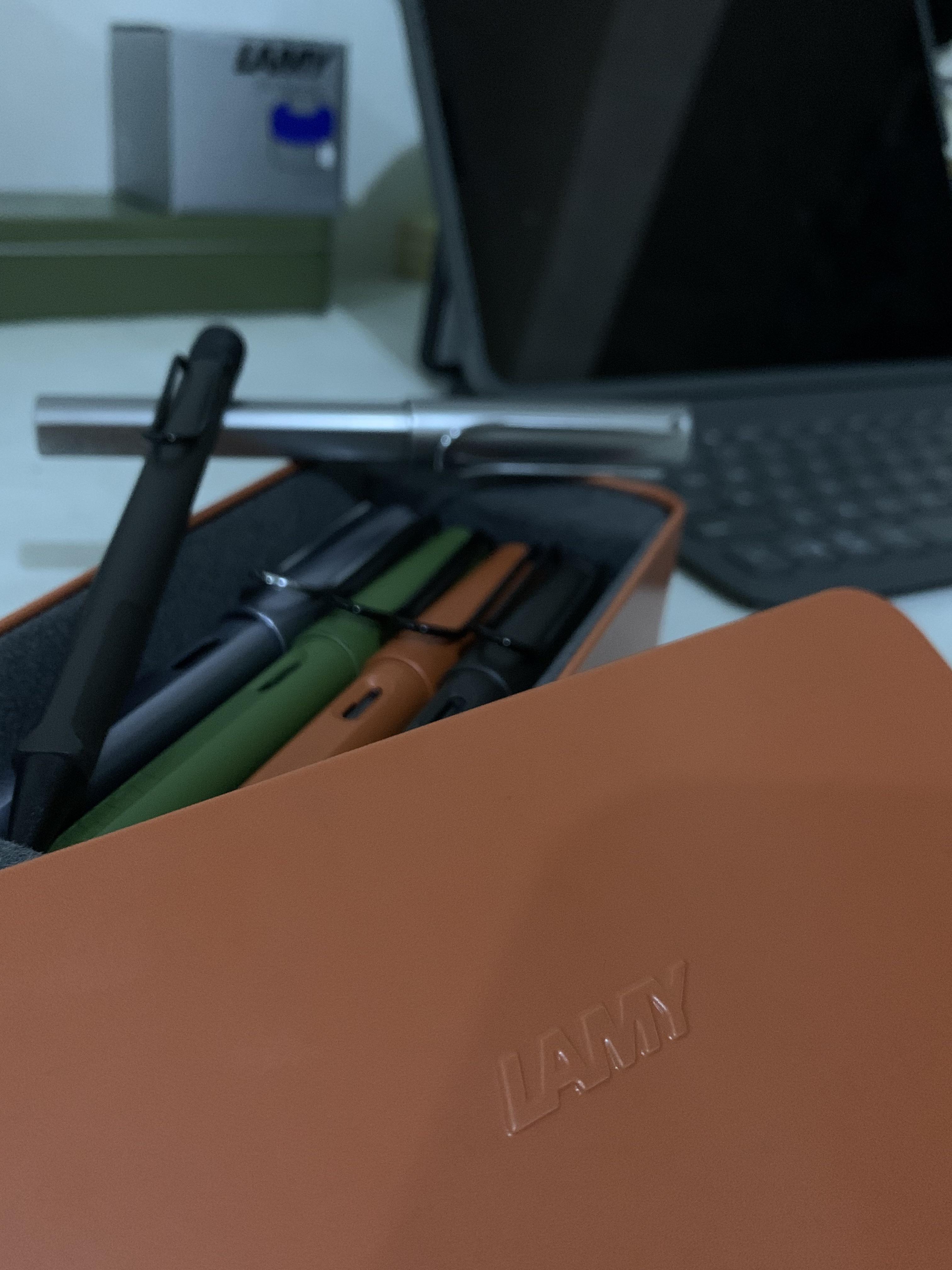 Me and my BFs Lamy collection so far. We're planning to add an Econ and an Aion(fp) soon 😍 ...