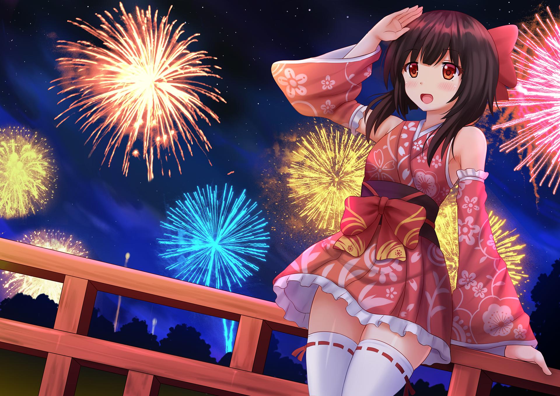 Megumin watching the fireworks (By kazenokaze) [KonoSuba] | Scrolller