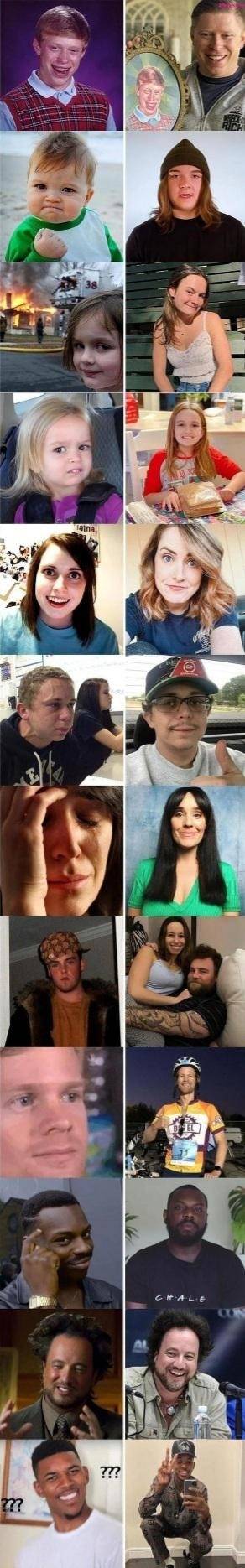 Meme people, Then vs Now. | Scrolller