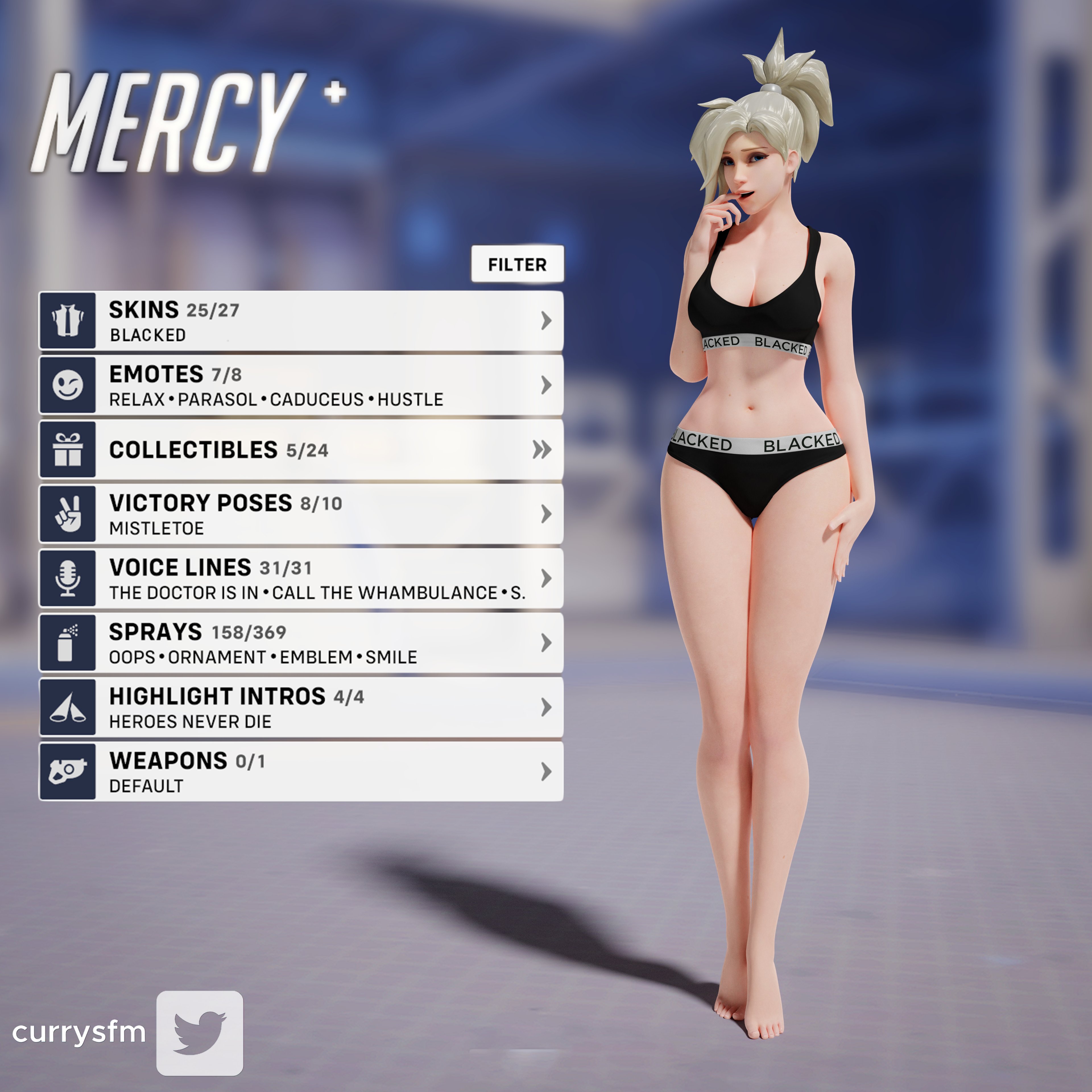 Mercy totally deserves a BLACKED outfit! (CurrySfm) | Scrolller