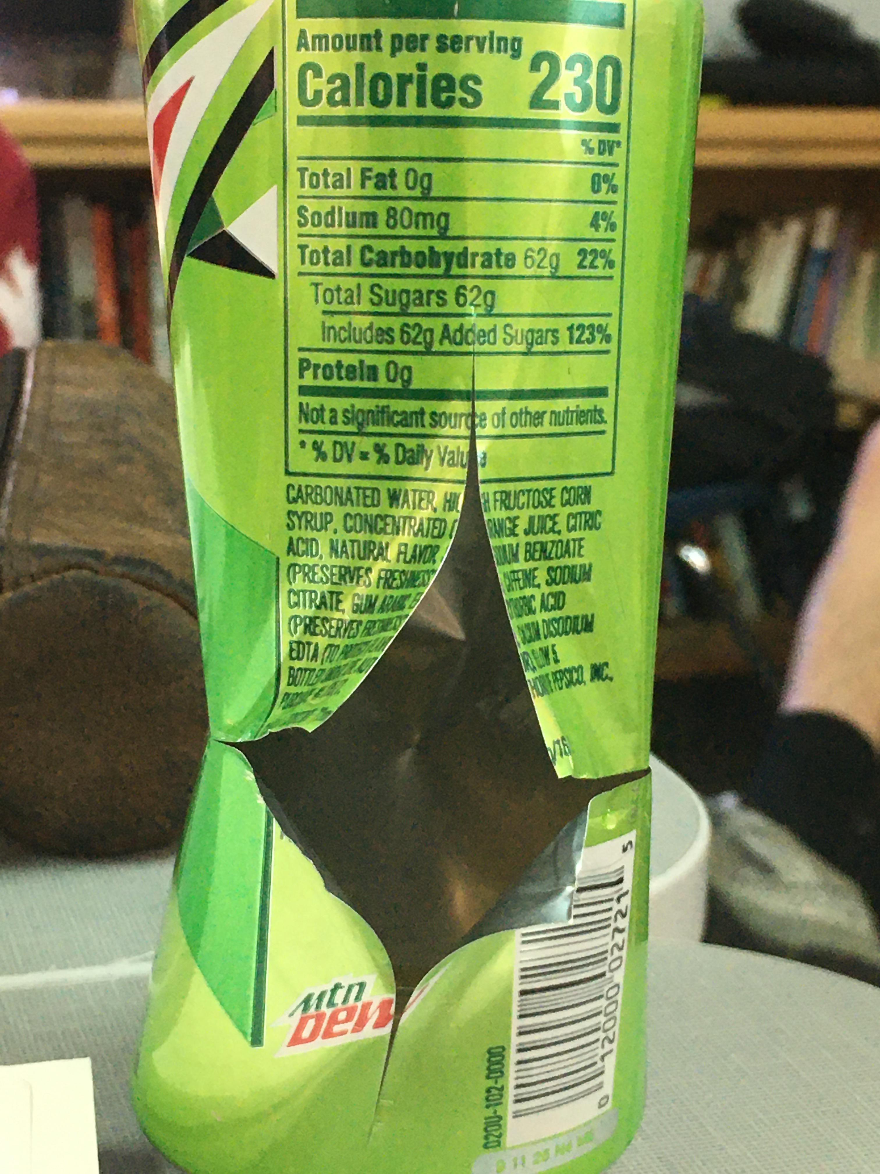 Mountain Dew can may hurt a bit | Scrolller