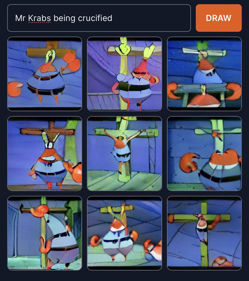 Mr Krabs being Crucified | Scrolller