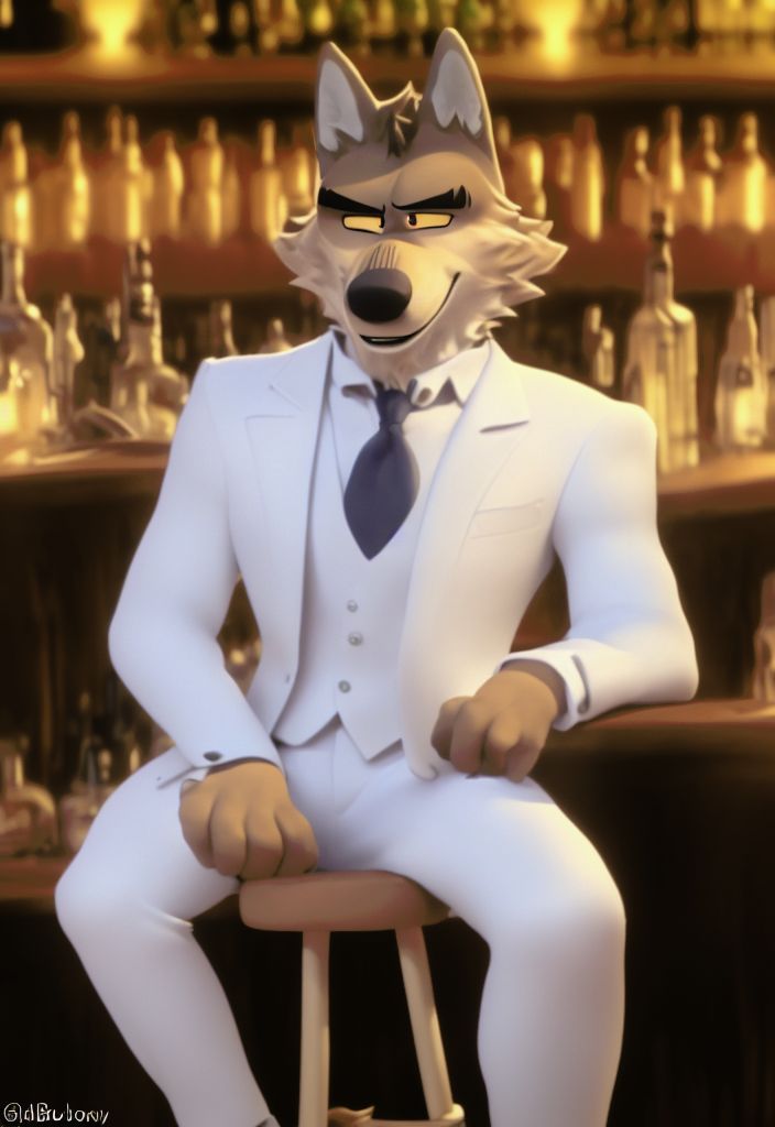 Mr Wolf in a Bar | Scrolller