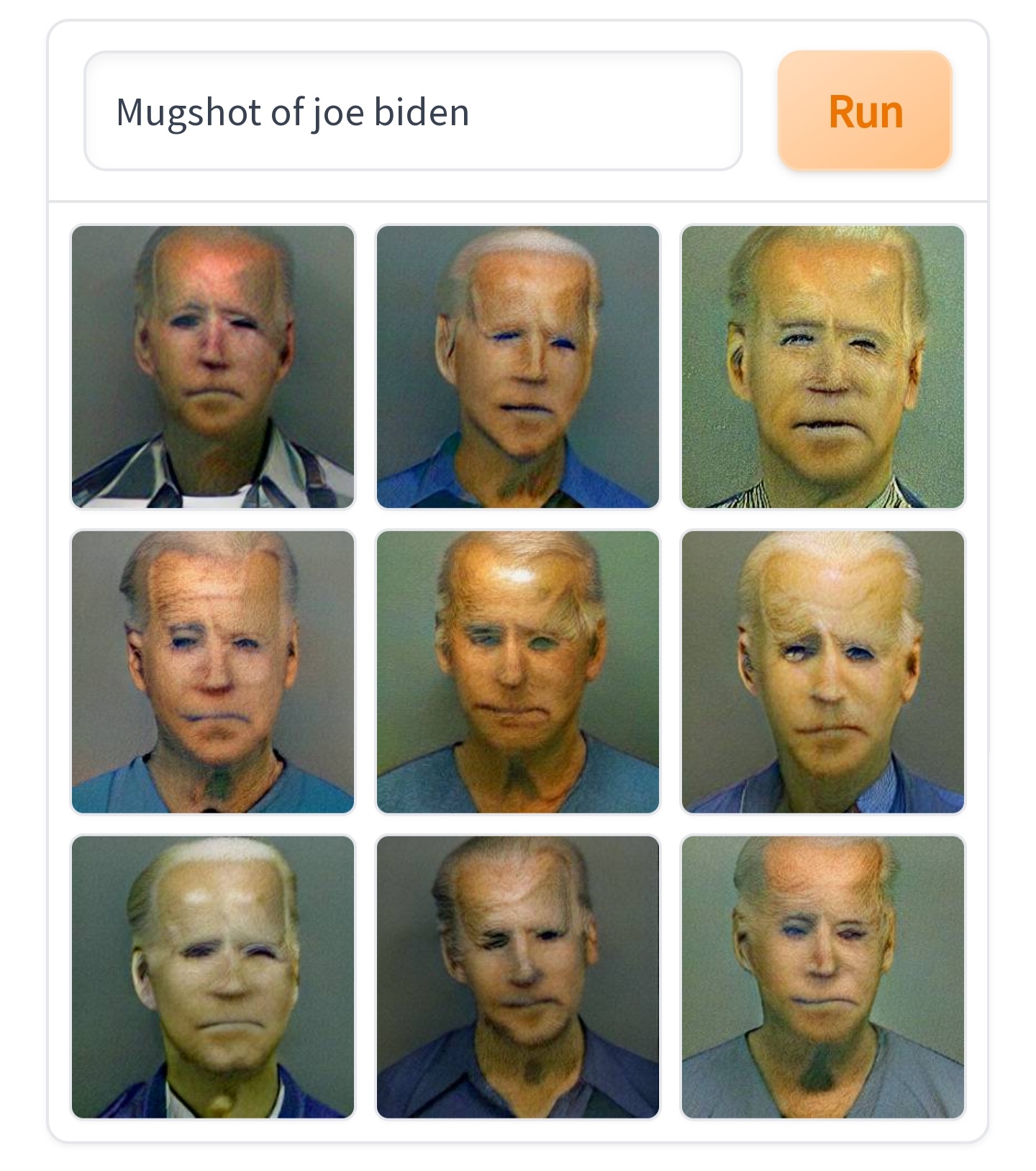 Mugshot of Joe Biden | Scrolller