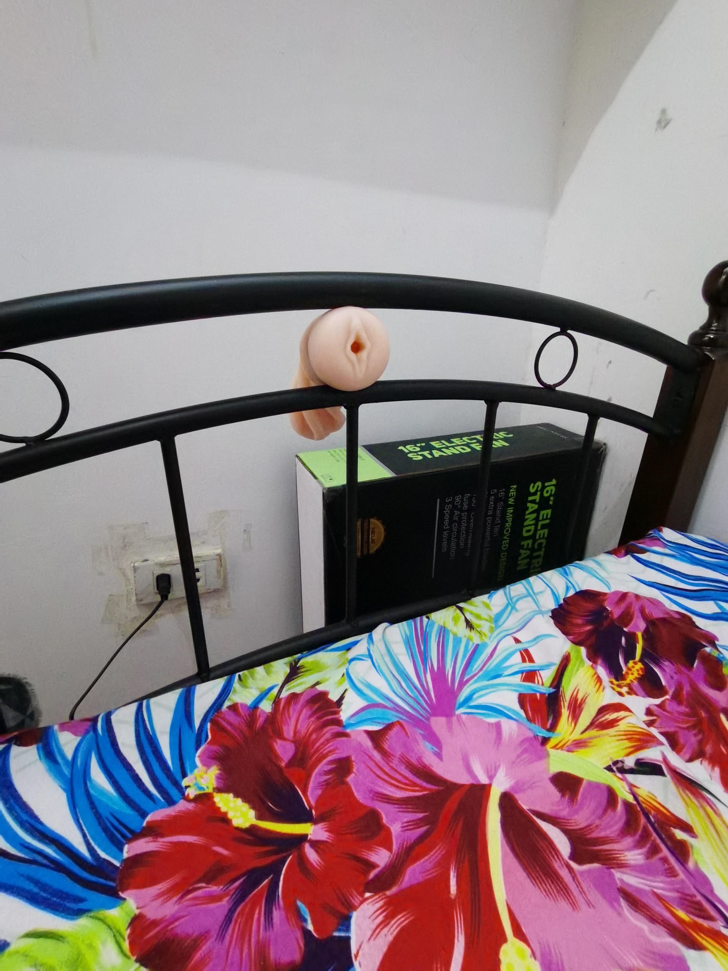 My bed has a special hole for my fleshlight | Scrolller