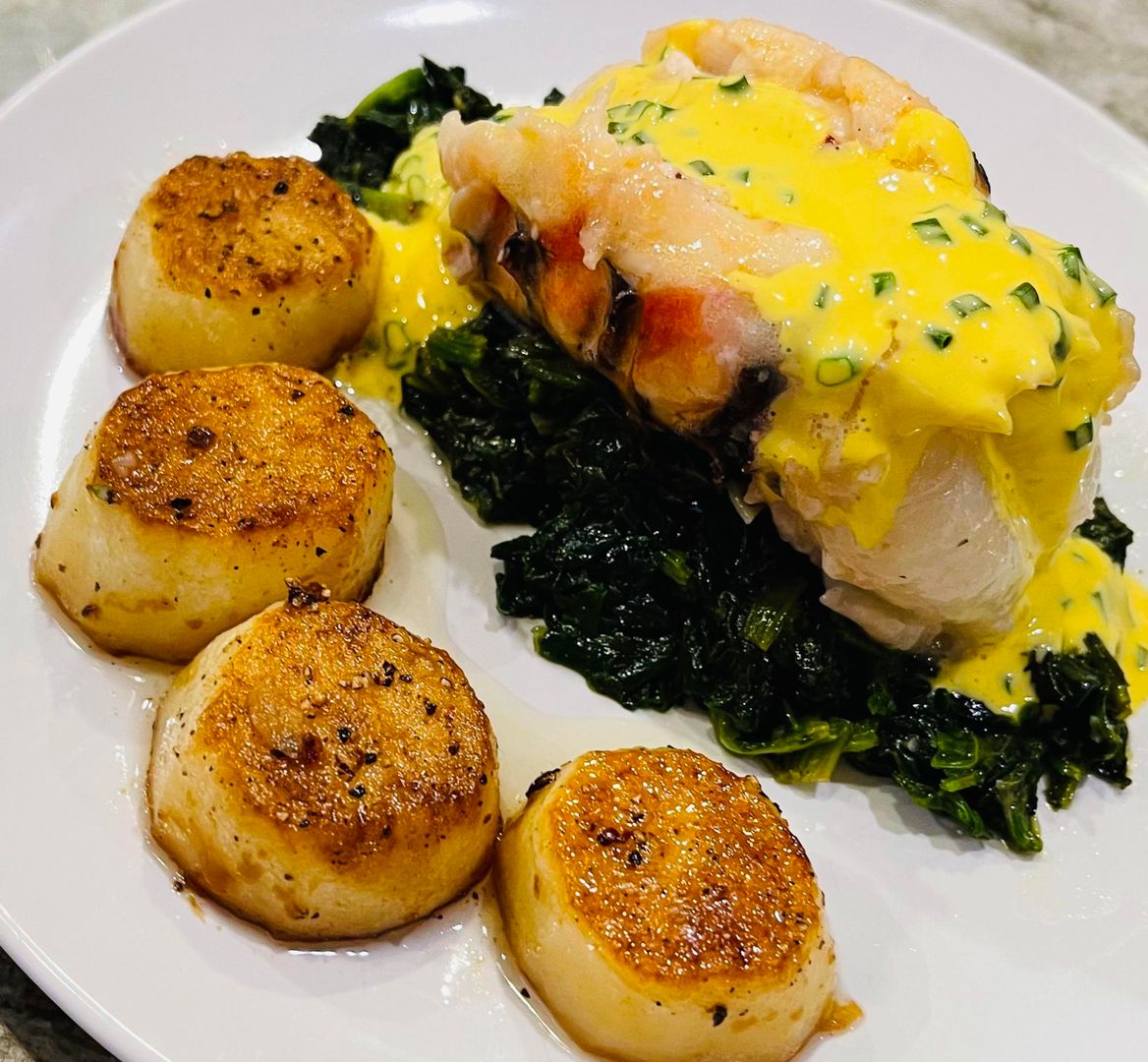 My girlfriend finally got her sense of taste back after COVID, so I made her a butter poached ...