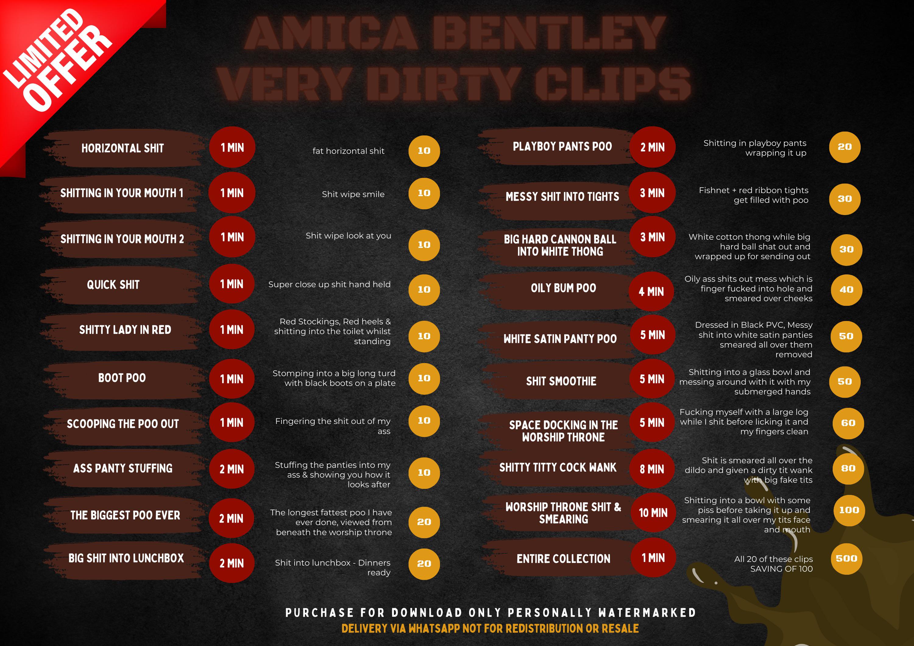 My hardcore 💩 pre made clips menu | Scrolller