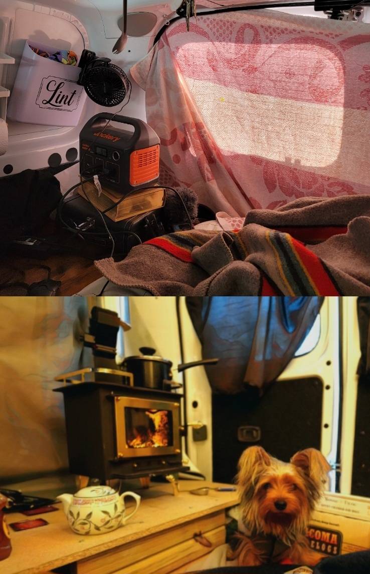 My summer vs winter van interior | Scrolller