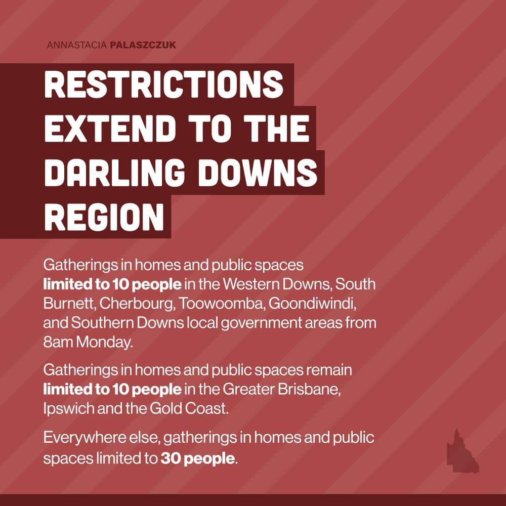 New restrictions from Monday for Toowoomba | Scrolller