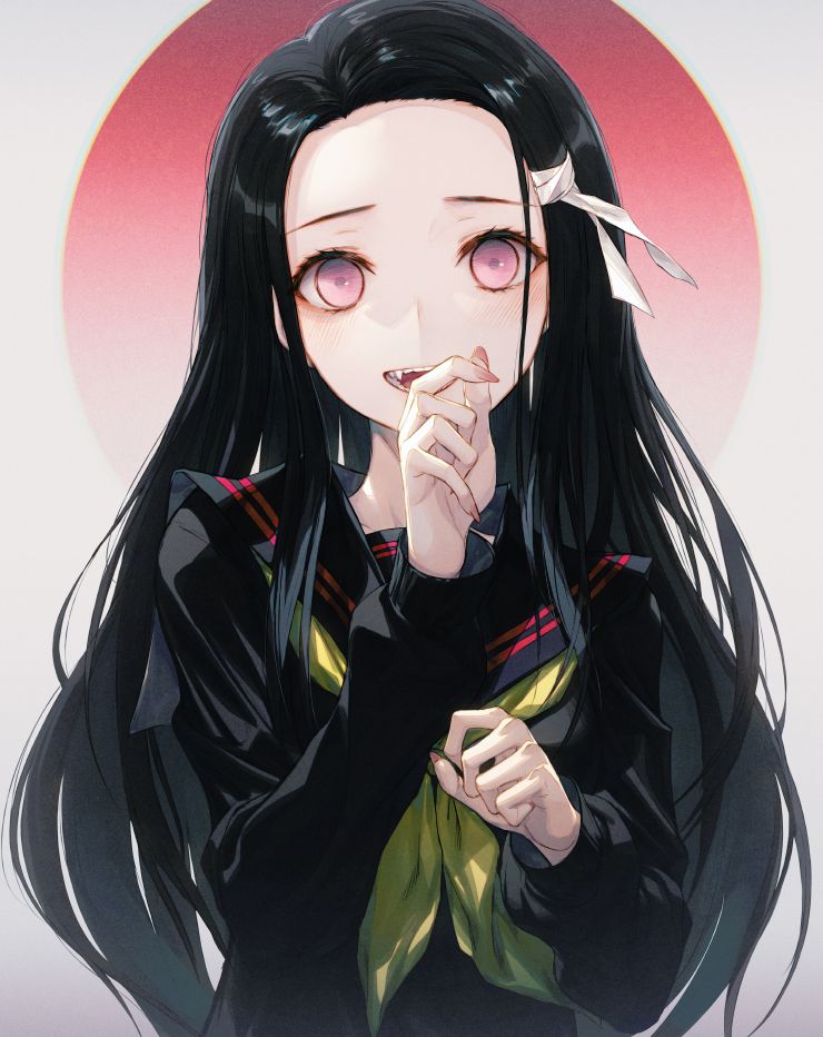 Nezuko Cosplaying Ryuko ₩anke Demon Slayer Kimetsu No Yaiba Scrolller