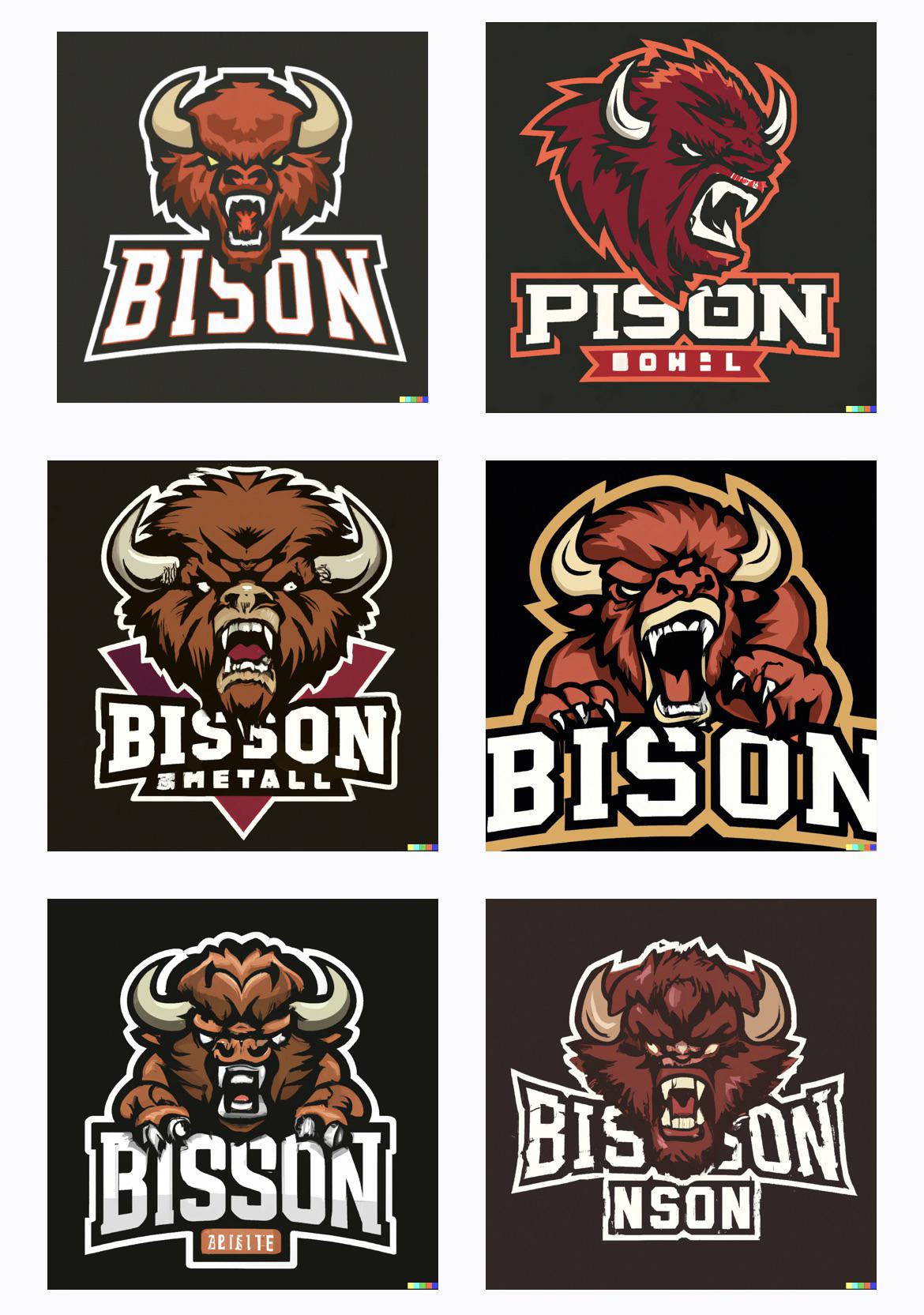 “NFL sports logo of an angry bison” | Scrolller