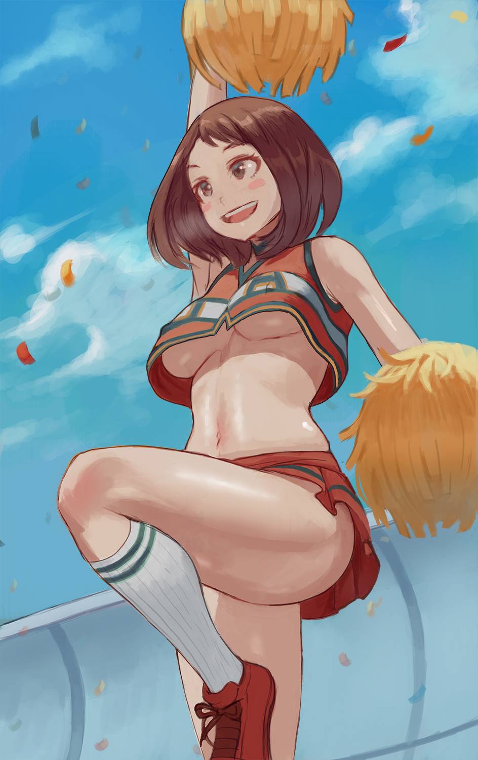 Ochaco Uraraka underboob cheer (Zefrablue) | Scrolller