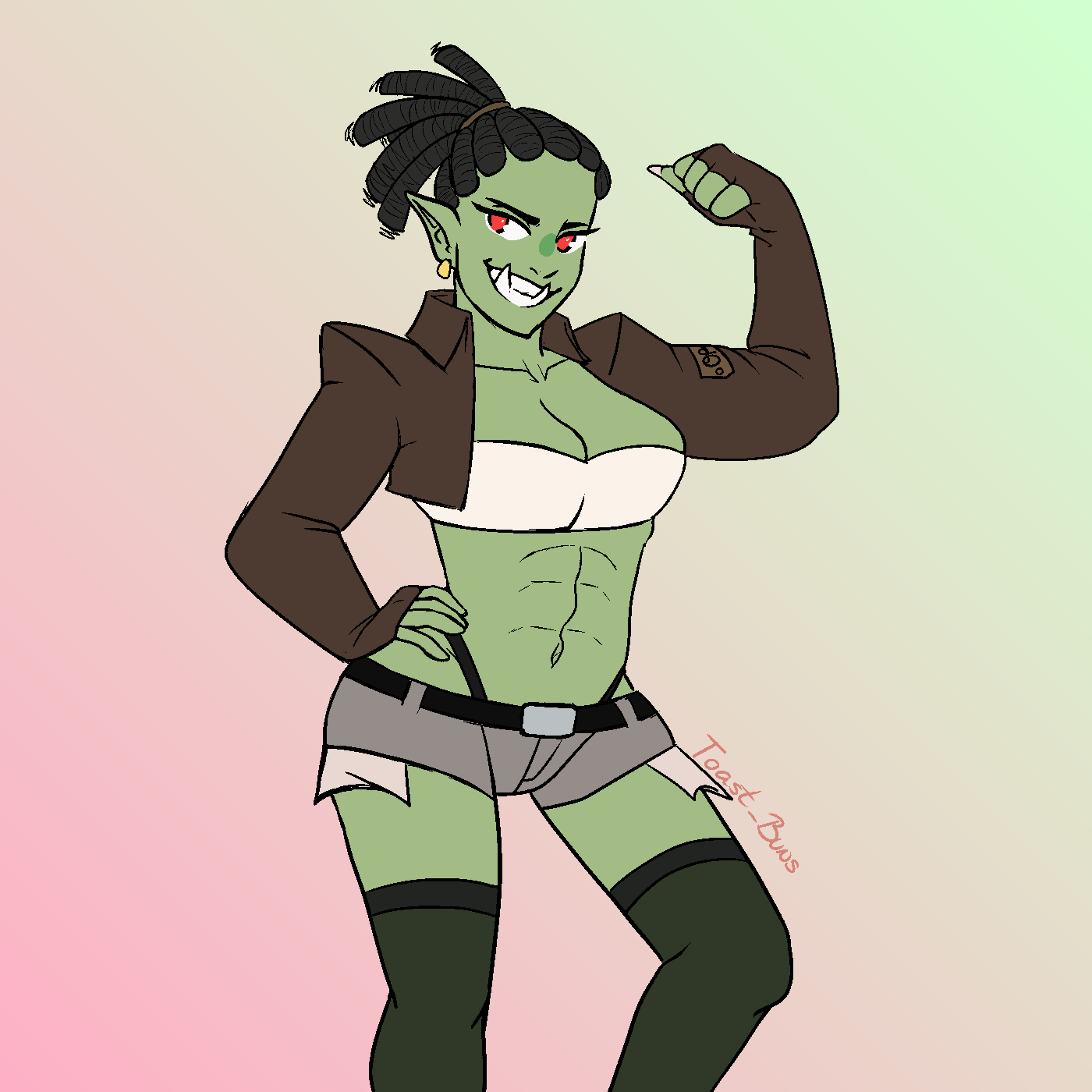 Orc Dhampir, ready to rumble! (Toast_buns on twitter) | Scrolller