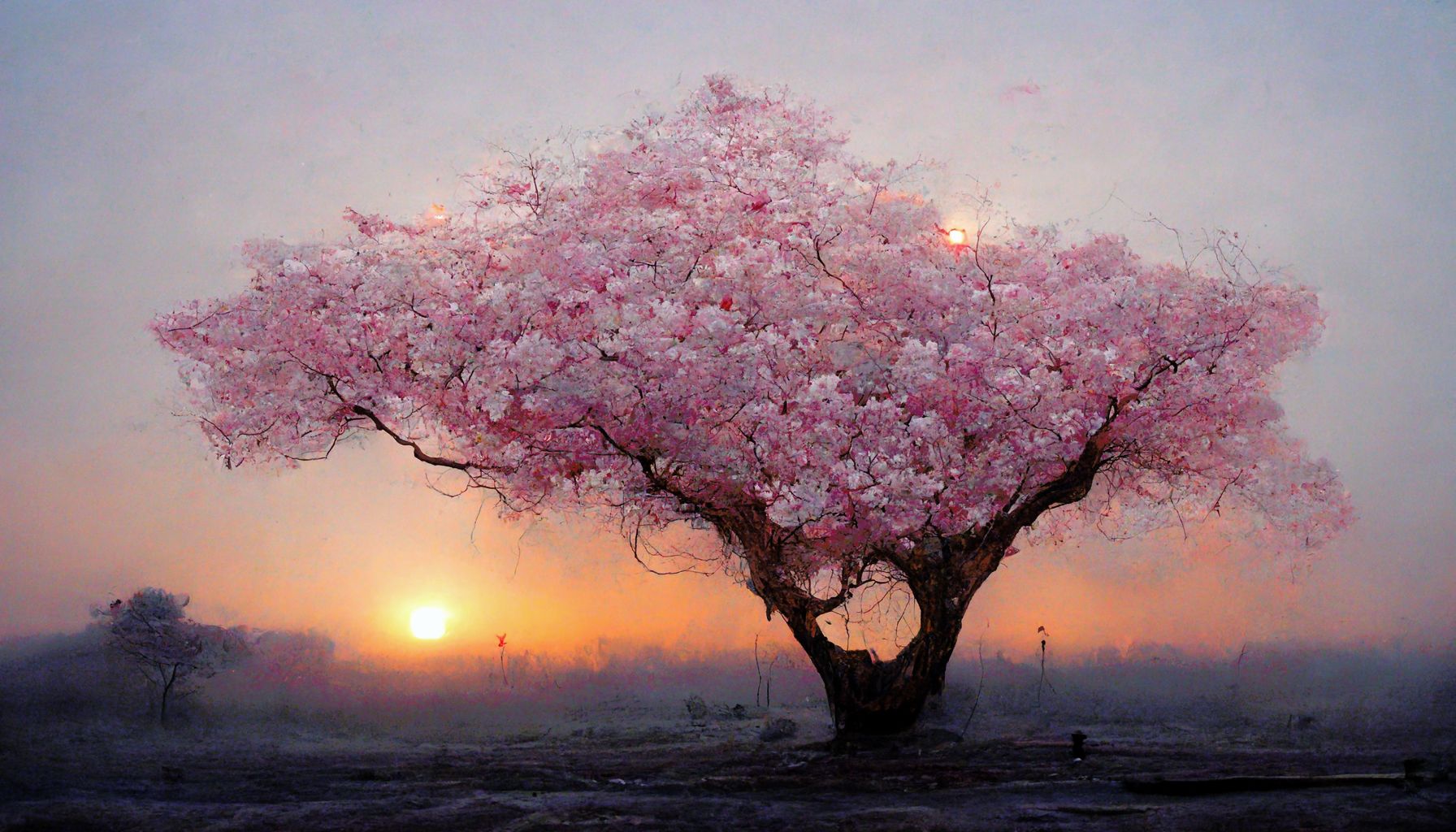 pink blossom tree during sunset | Scrolller