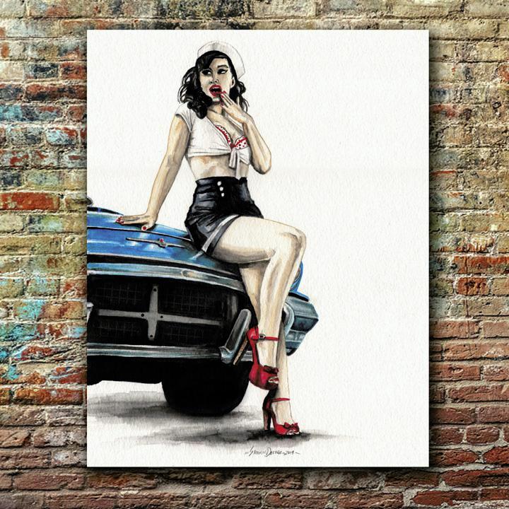 Pinup girl I painted... | Scrolller