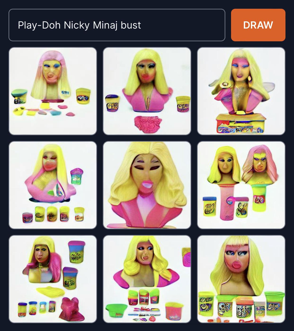 Play-Doh Nicky Minaj bust | Scrolller