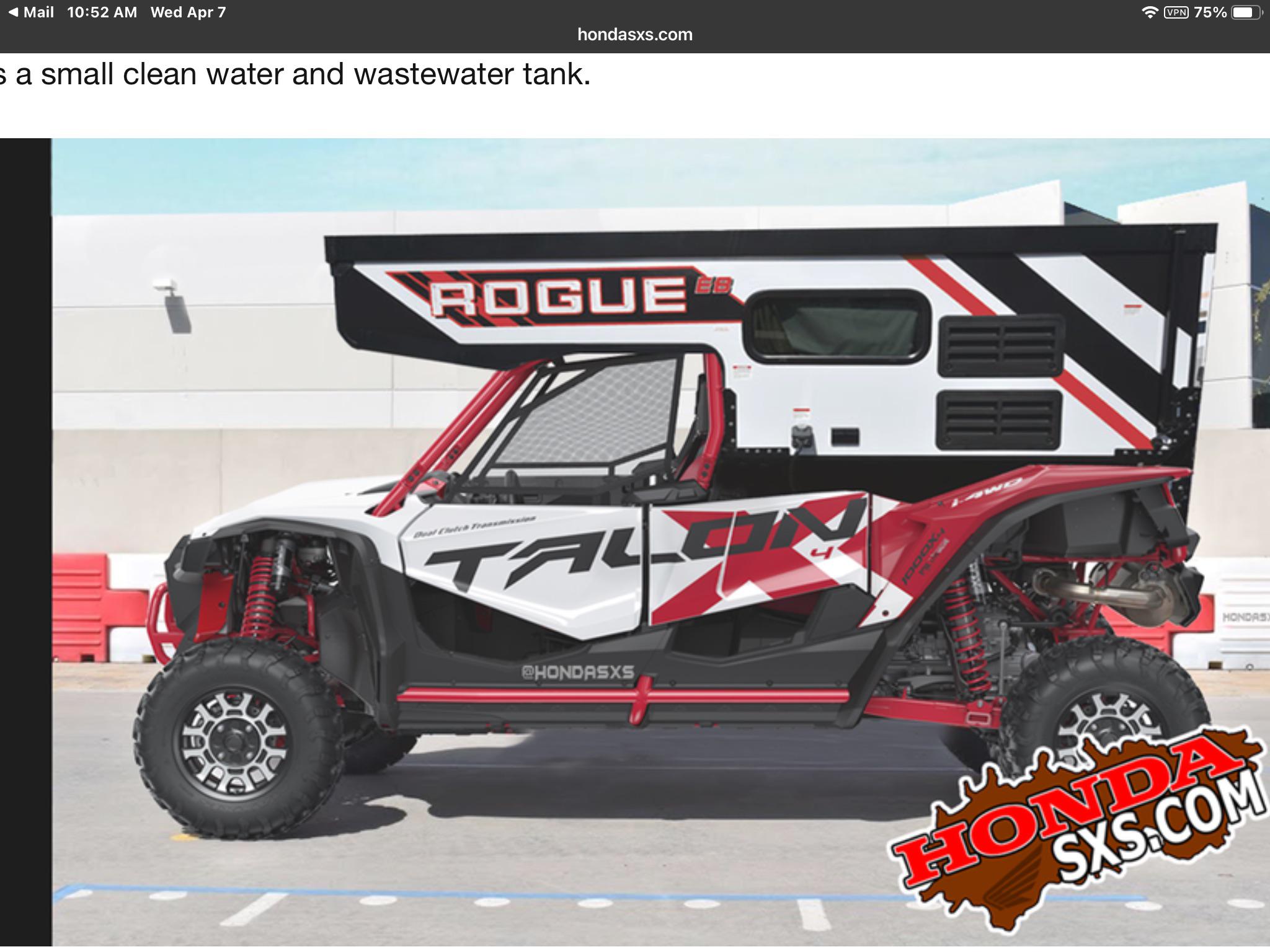 Pop up camper for Honda Talon | Scrolller