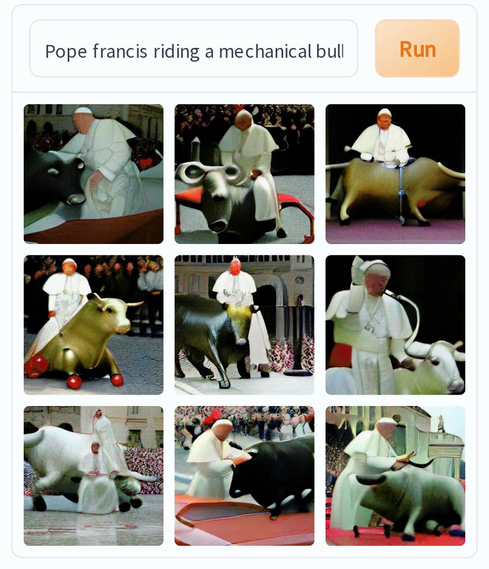 Pope Francis riding a mechanical bull | Scrolller