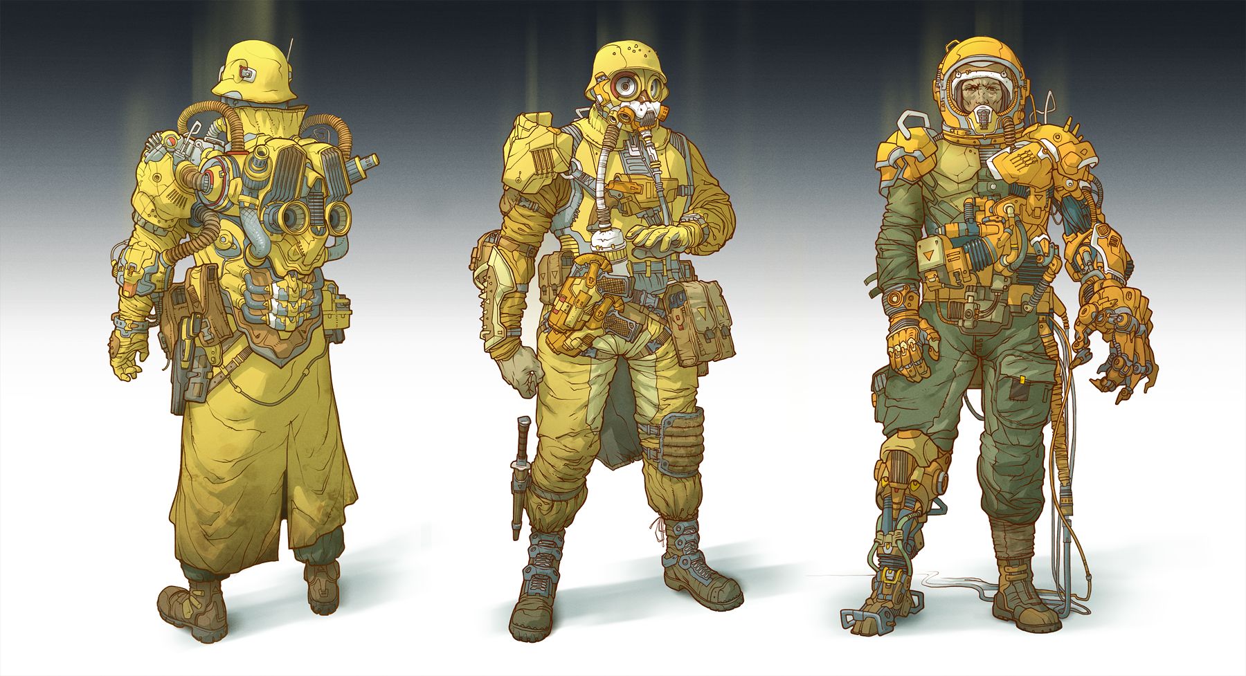 Post-apocalyptic soldiers and cyborgs by IvanLaliashvili | Scrolller