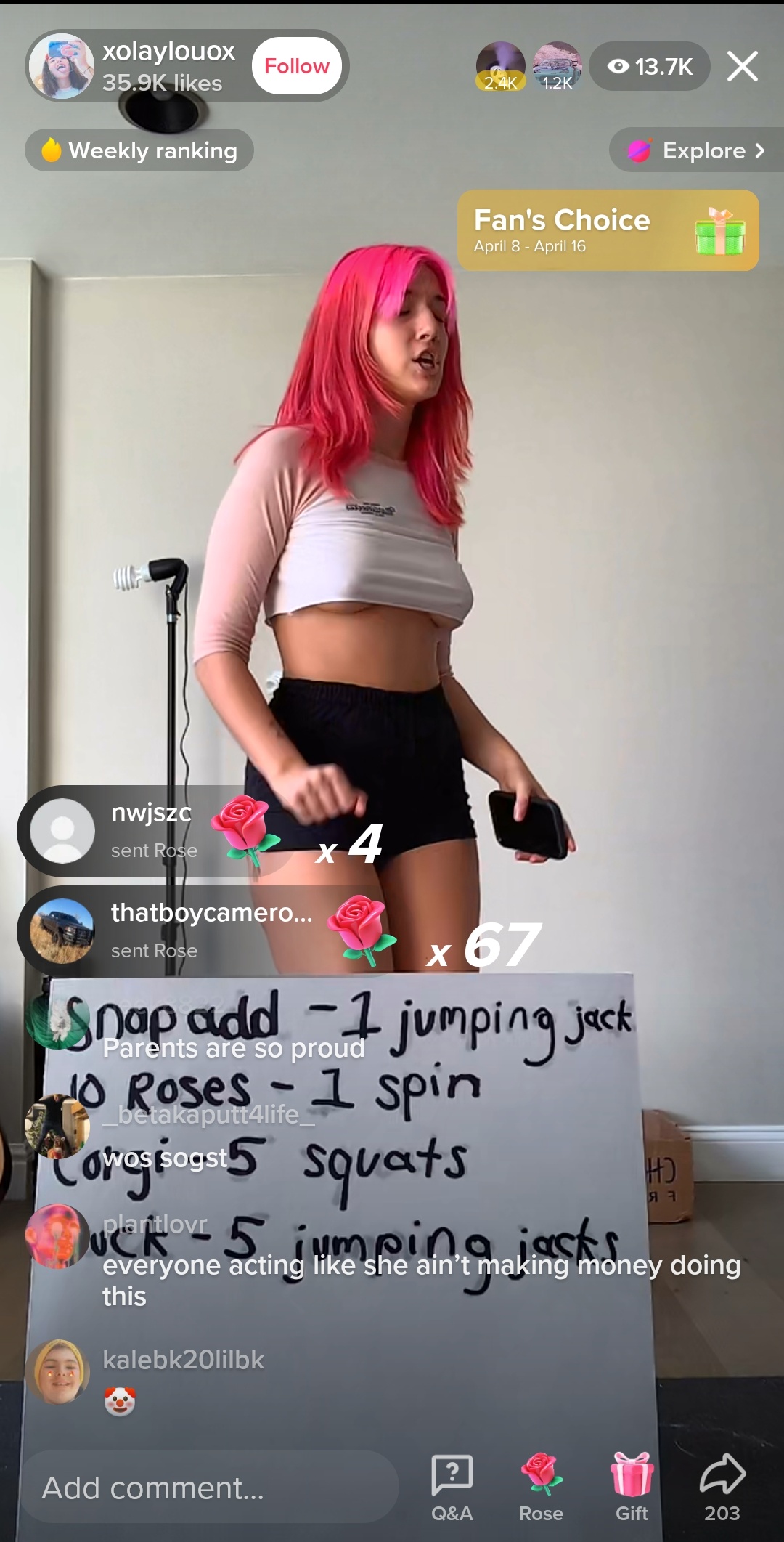 Prolly not appropriate workout attire... | Scrolller