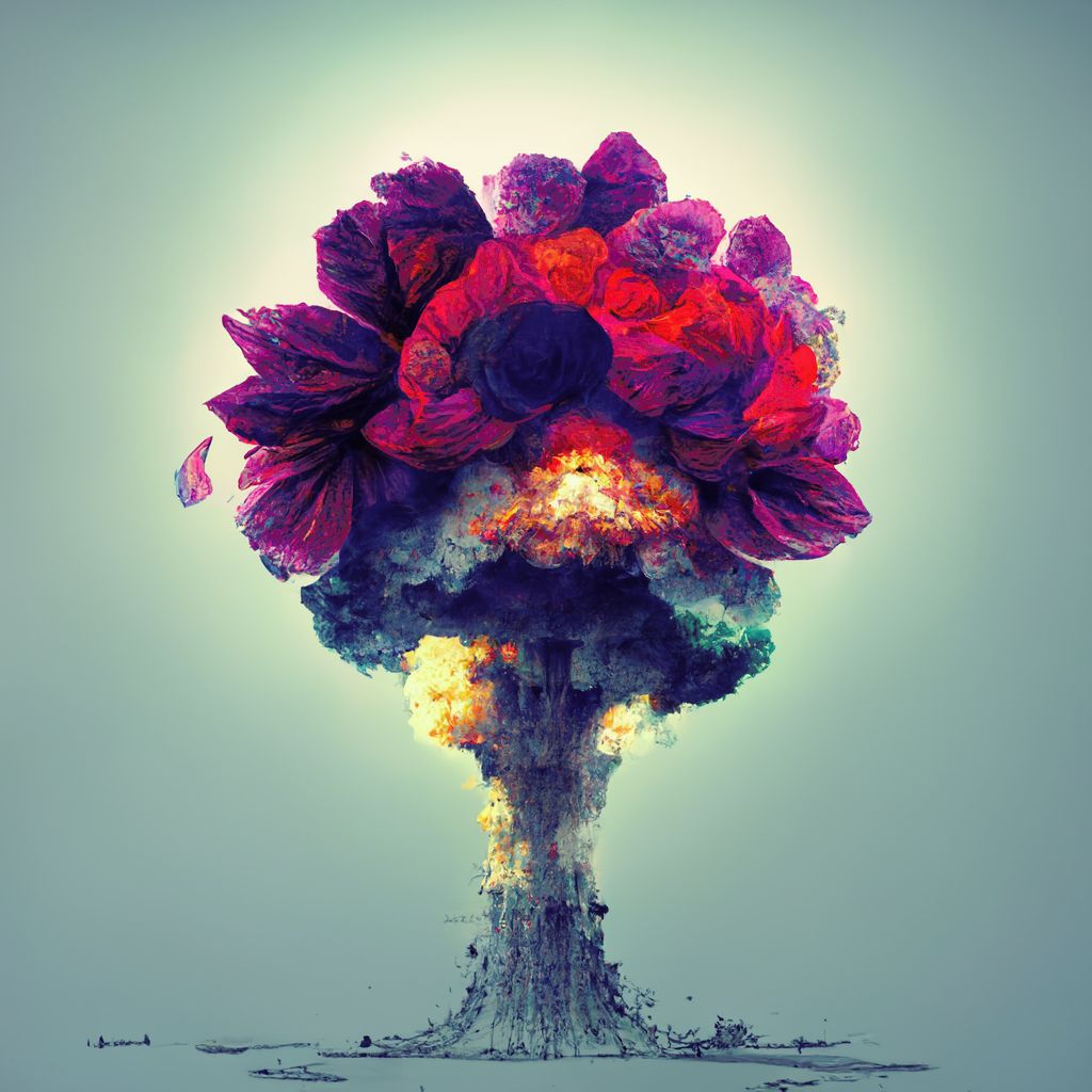 Prompt: Nuclear comb made of flowers...Looks pretty dope imho. | Scrolller