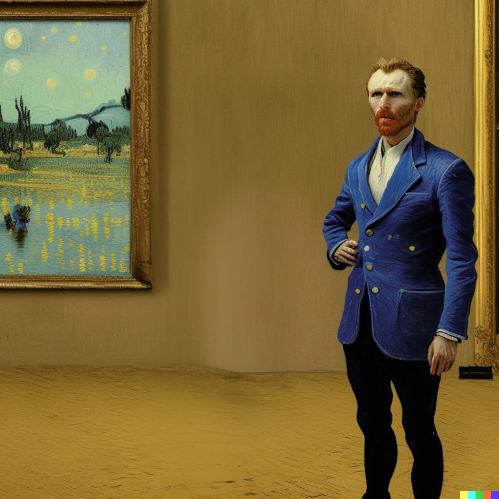 proud Van Gogh visiting his painting in a gallery | Scrolller