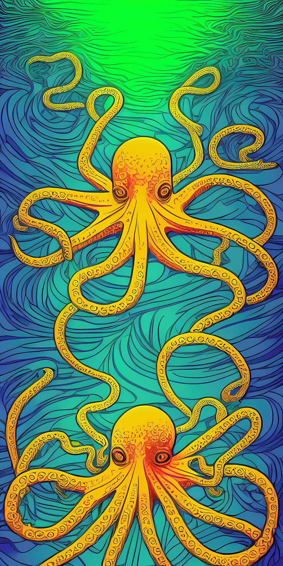 Psychedelic Hypno Octopus, Stable Diffusion | Scrolller