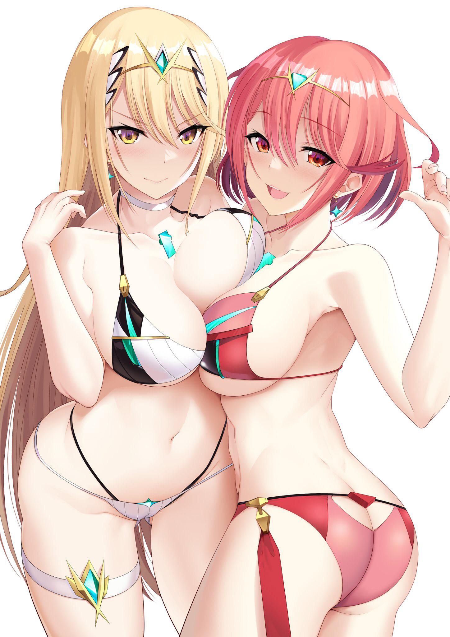 Pyra and Mythra in bikinis. (@KOU45210607) | Scrolller