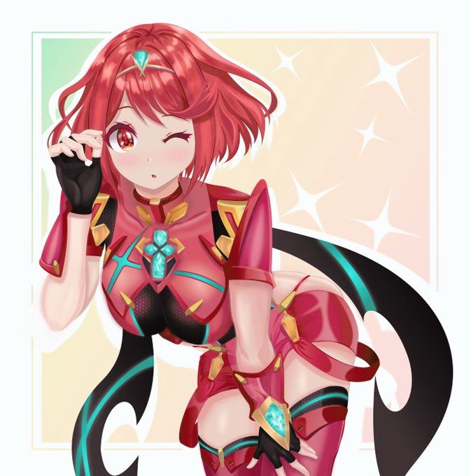 Pyra winking | Scrolller