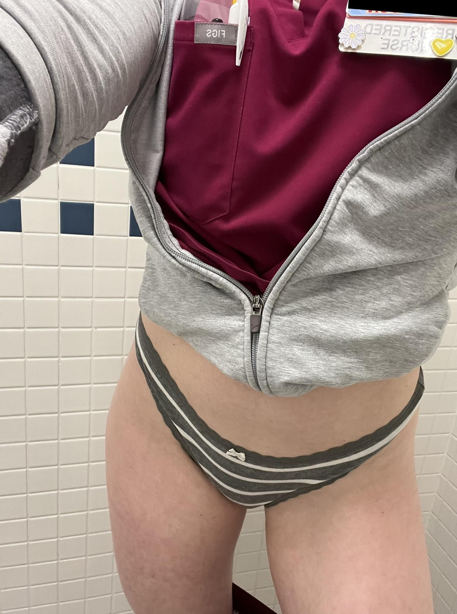 Quick panty flash before my shift | Scrolller