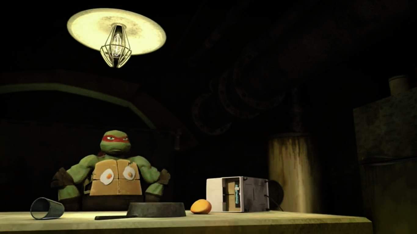 Raphael with his egg things. | Scrolller