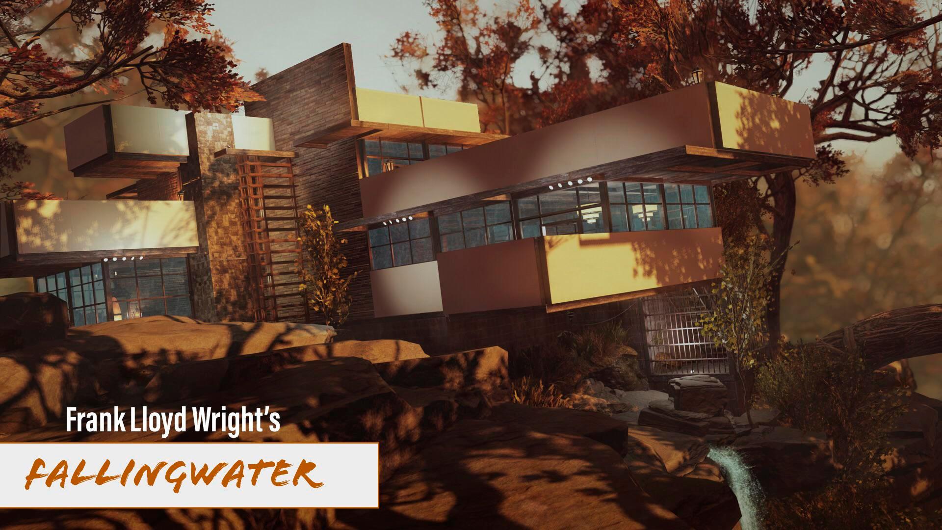 Recreation of FLW’s Falling Water. Built a while ago but sharing here! Will post link to the ...