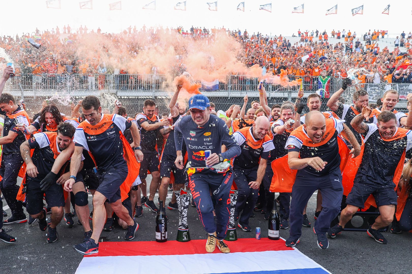 Red Bull Racing celebrating Max Verstappen's win at the 2022 Dutch Grand Prix | Scrolller