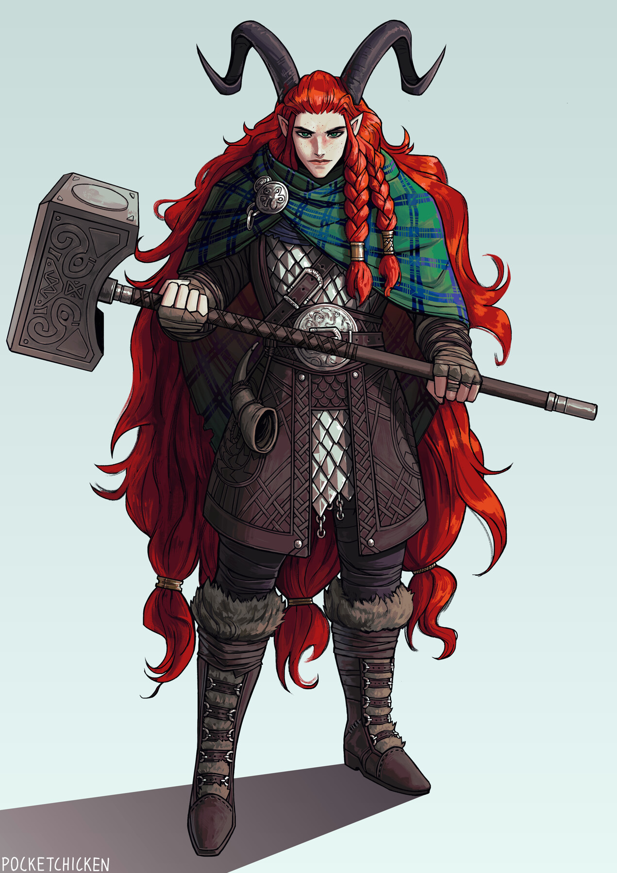 Red Hair and a Big Hammer by Jimi S (PocketChicken) | Scrolller
