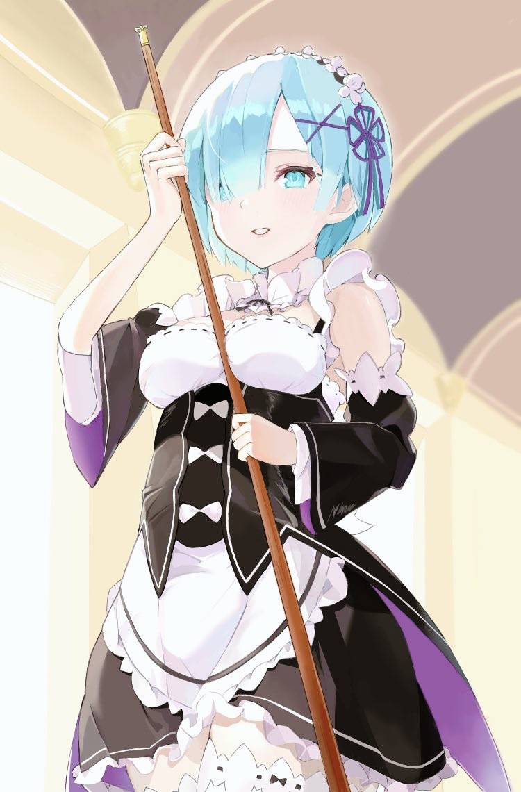 Rem on cleaning duty! | Scrolller