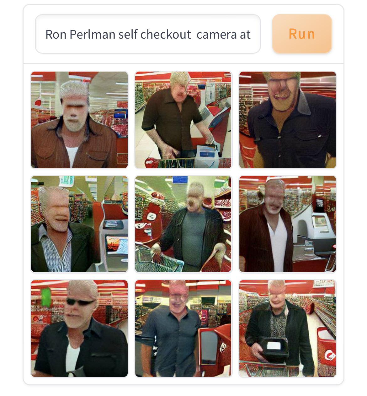 Ron Perlman self checkout camera at Target | Scrolller