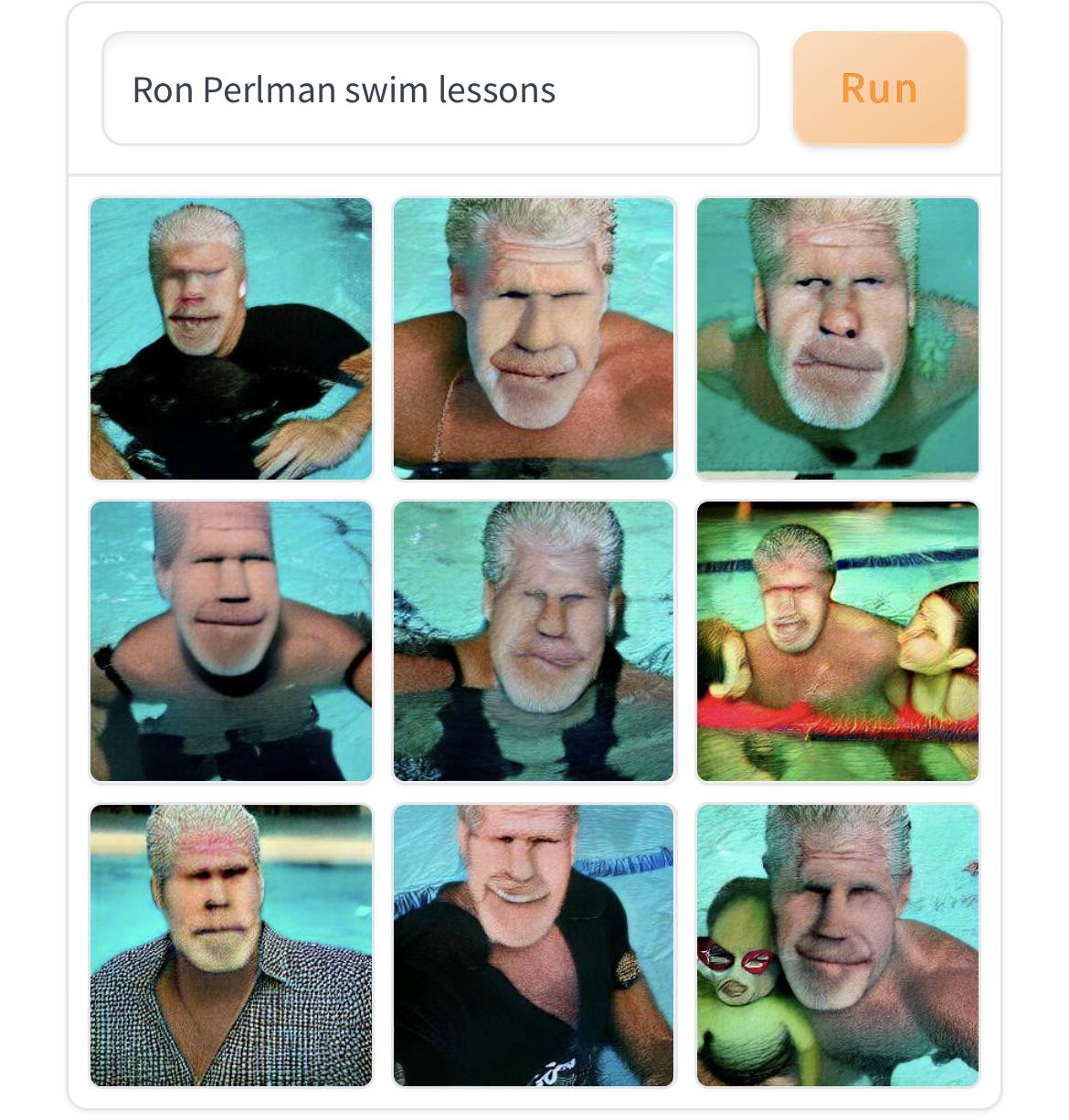 Ron Perlman swim lessons | Scrolller