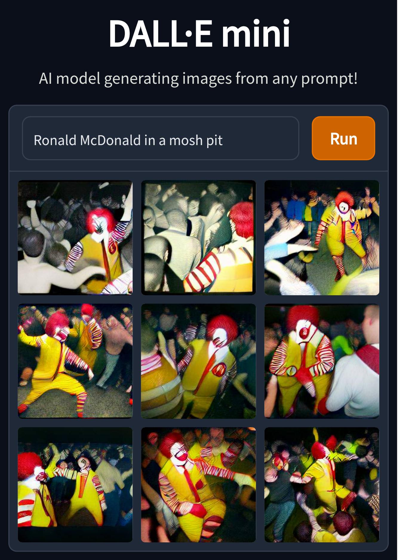 Ronald McDonald in a mosh pit | Scrolller