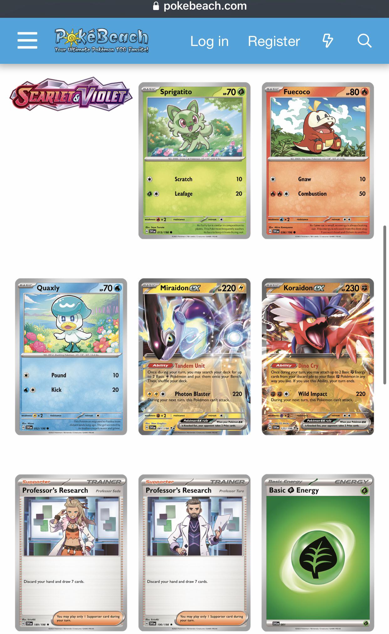 Scarlet and Violet English Set: Silver Borders confirmed | Scrolller