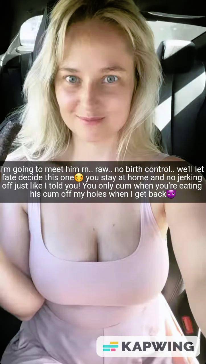 She says that, but I know she won't unlock me, even after I've licked all of his sperm from her ...