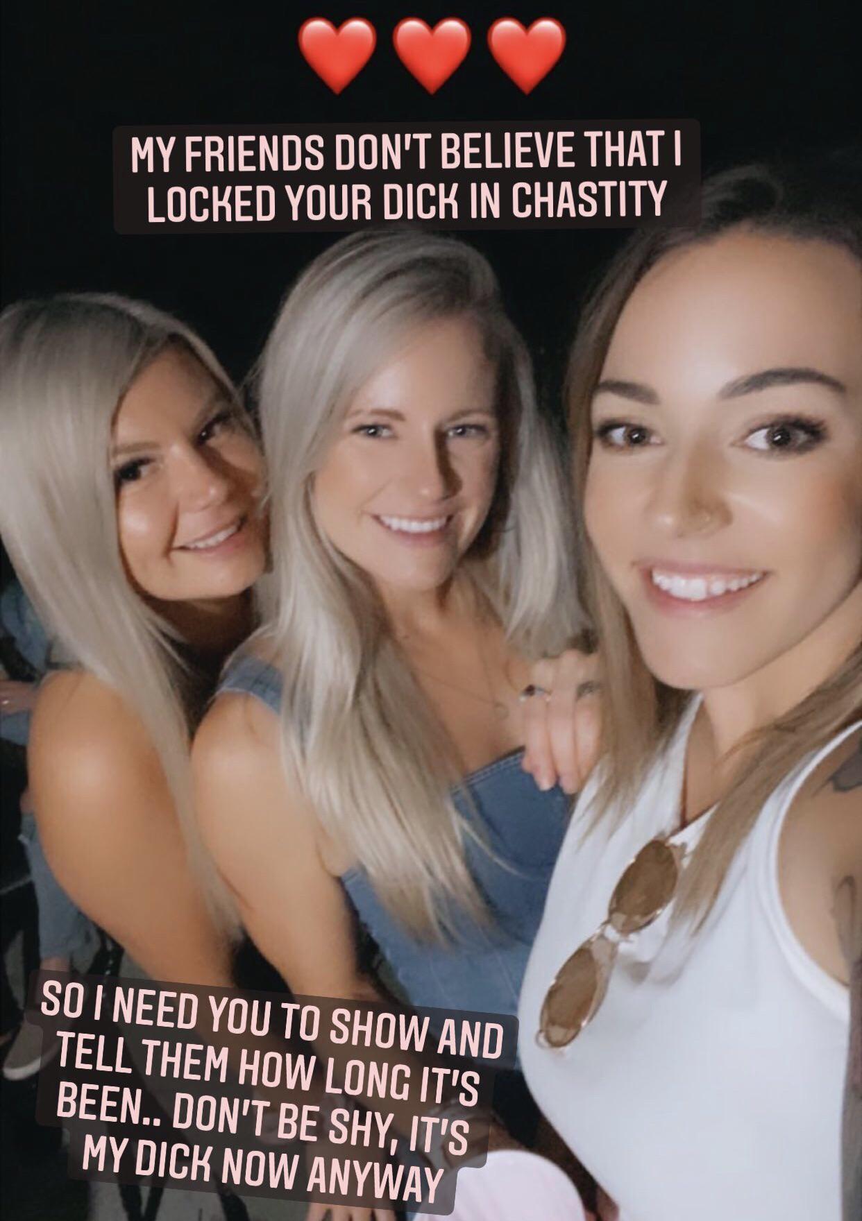 Show her friends how big of a locked in chastity Loser you are 😂 | Scrolller