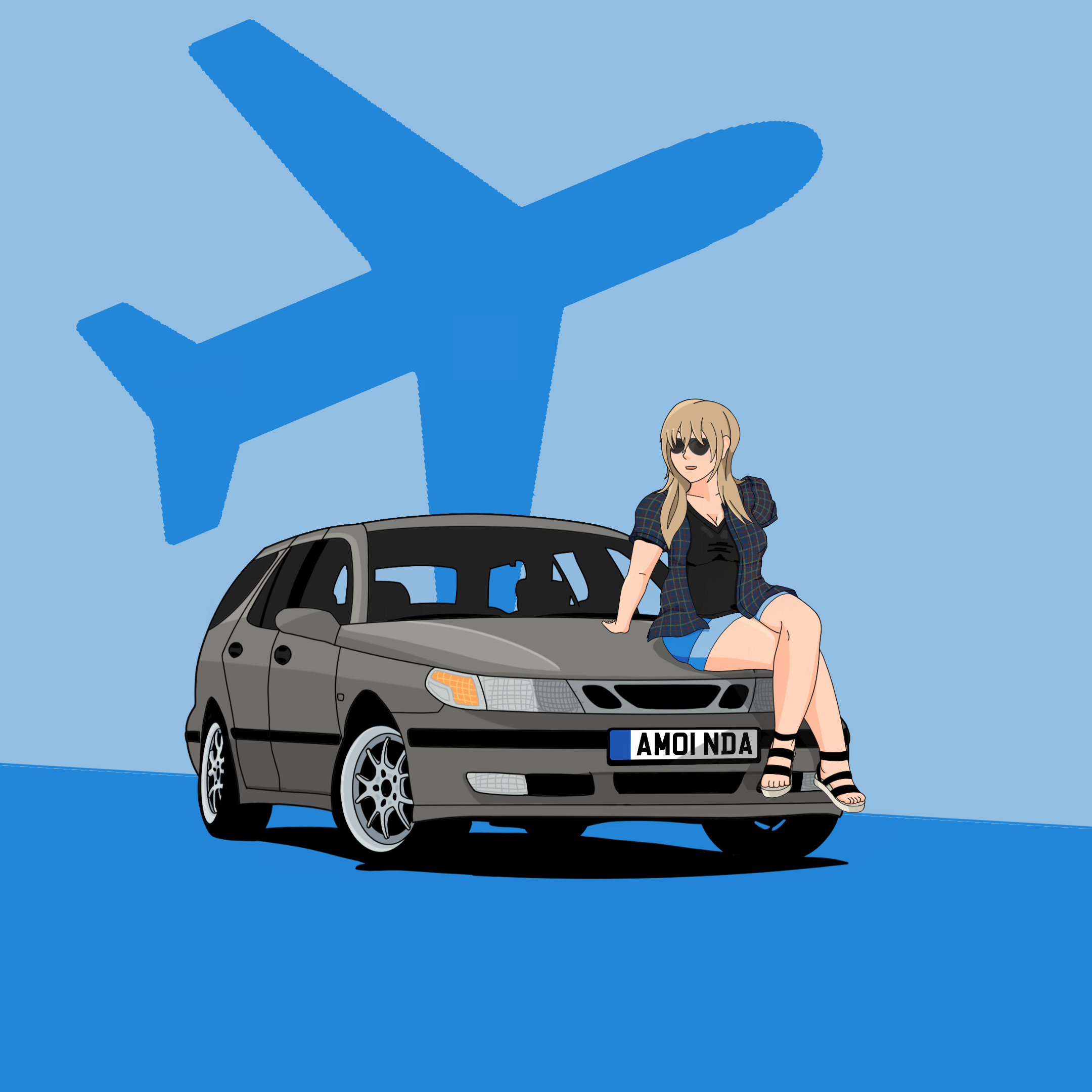 Sitting on the hood [Original] | Scrolller