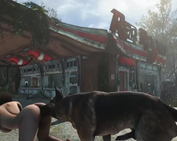 Sole Survivor[fallout 4] having some fun with her dog part 1 | Scrolller