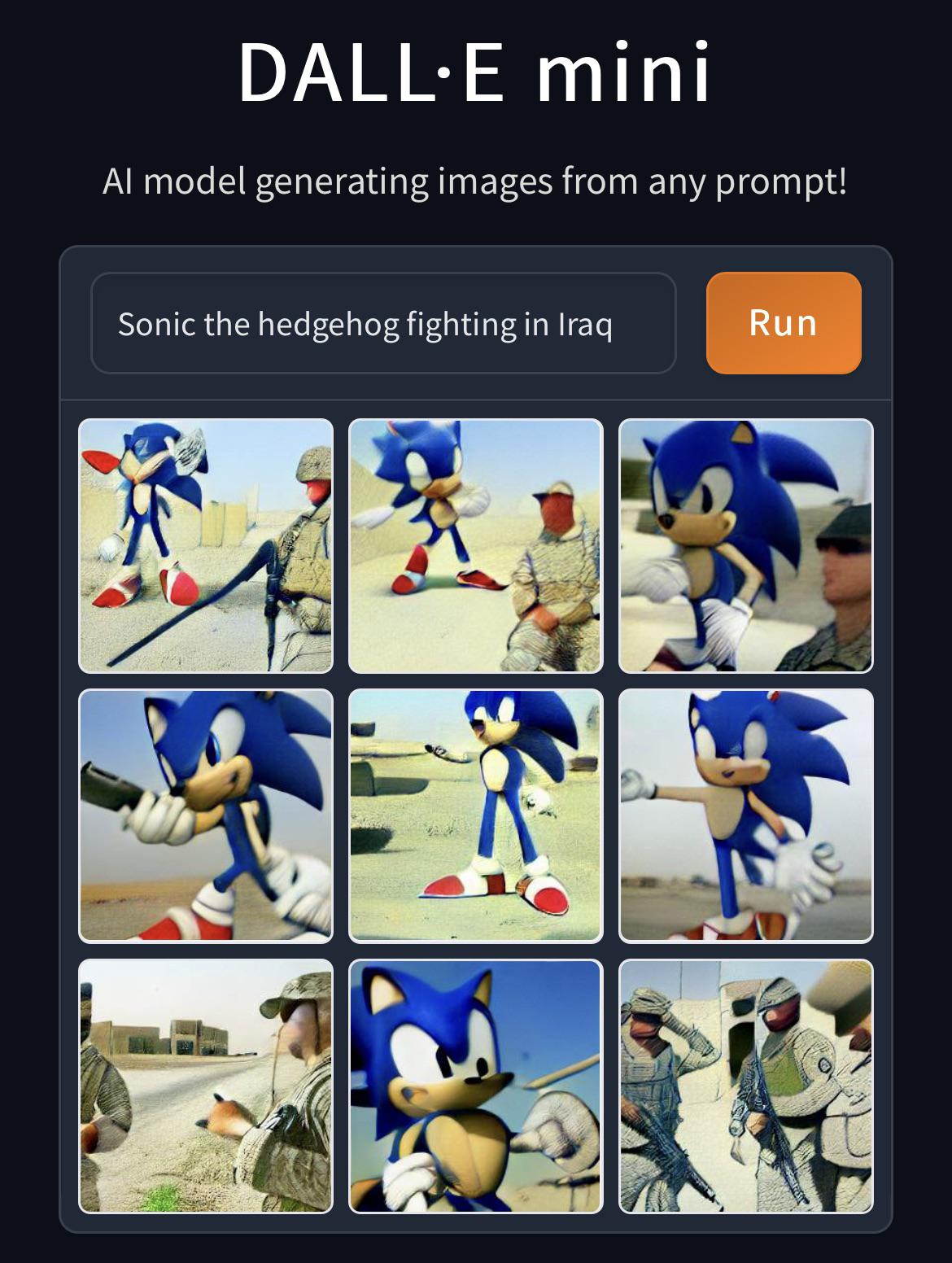 Sonic the Hedgehog fighting in Iraq | Scrolller