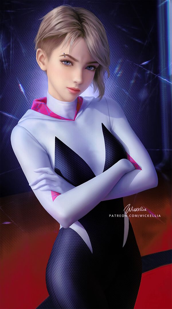 Spider Gwen By Wickellia Scrolller