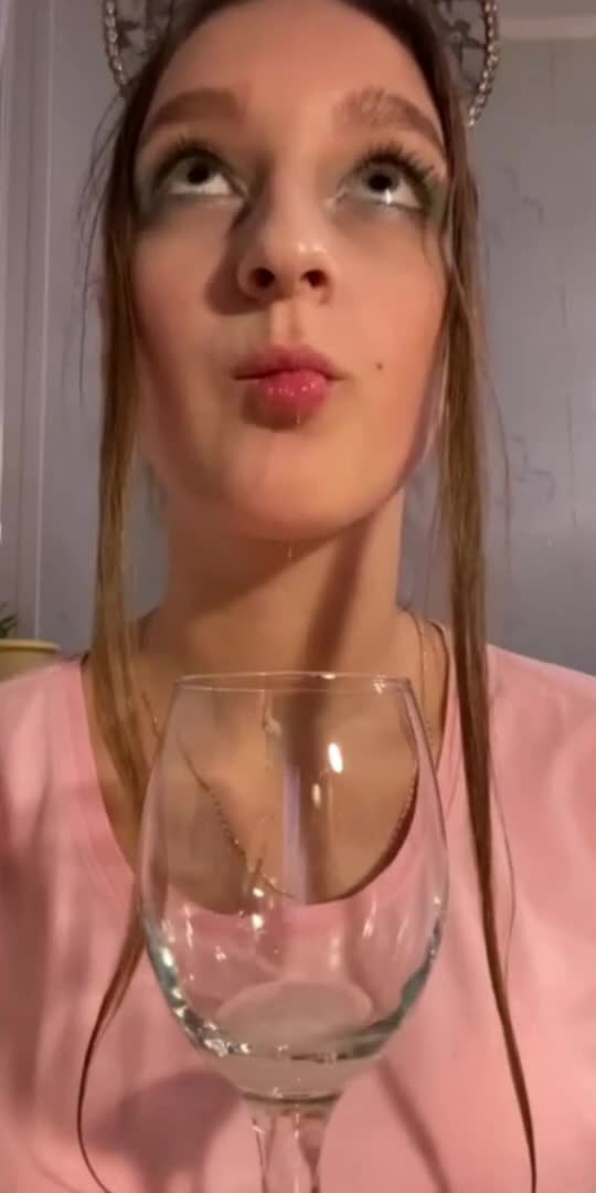 Spit poured on slutty face. | Scrolller