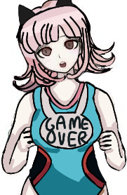 (Sprite edit) chiaki as belle delphine(very cursed) | Scrolller