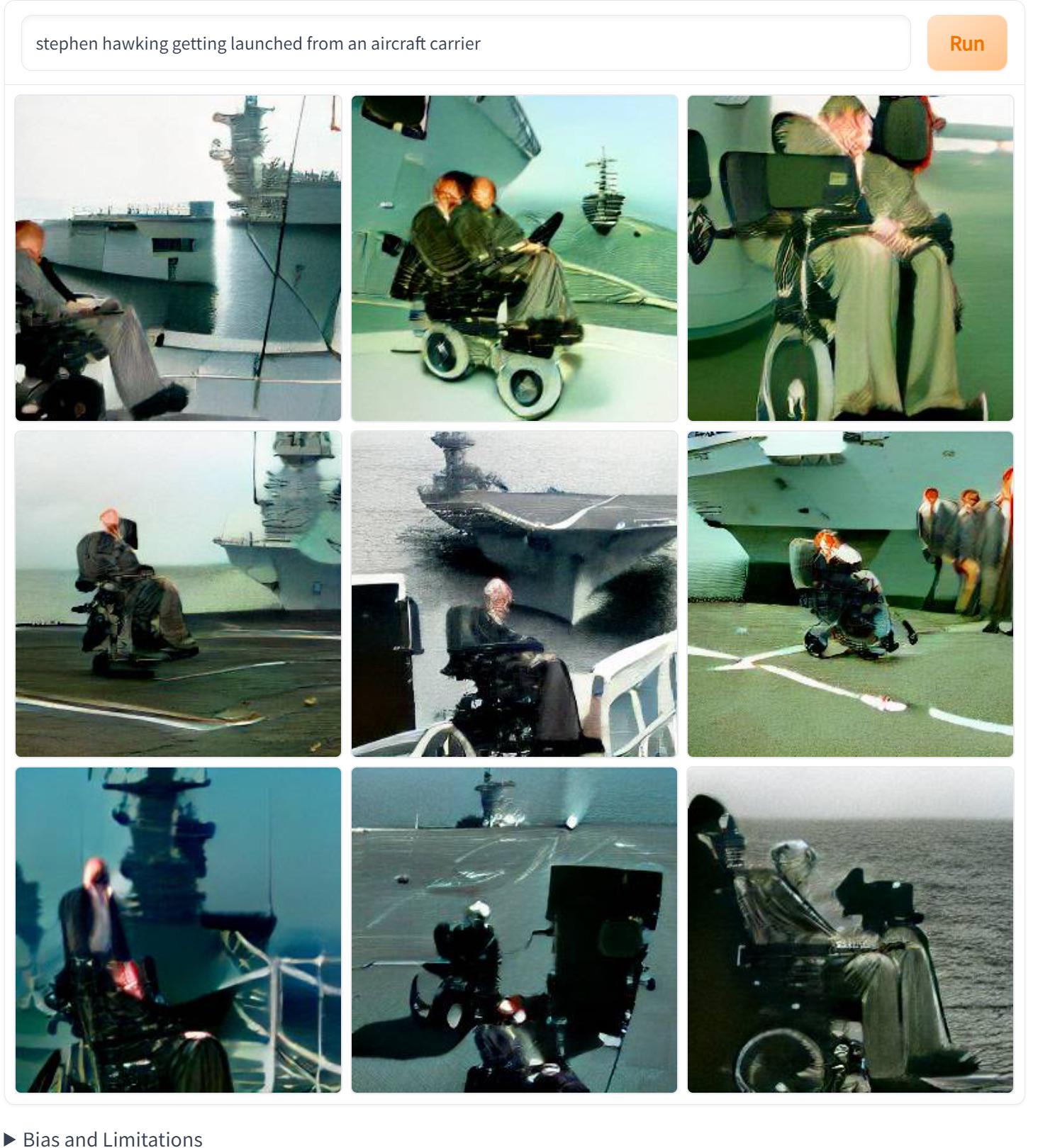 Stephen Hawking getting launched from an aircraft carrier | Scrolller